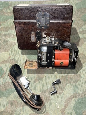 WW2 German Original FF33 Field Phone Telephone WE Marked 1943E Tested ...