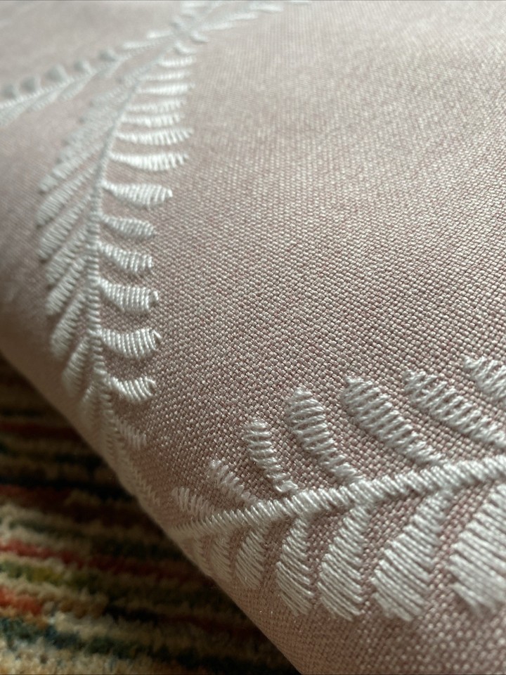 Embroidered Curtains Dusky Pink 90"x90" Long PAIR Trellis Lattice Lined ...