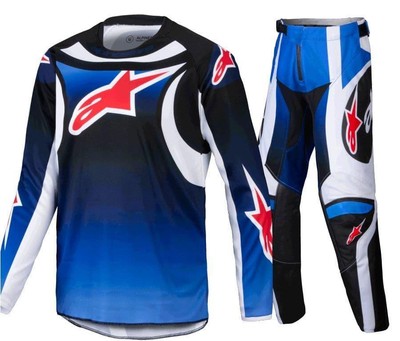 Alpinestars Youth Racer Wurx Motocross Kit Combo- Blue Black LAST SIZE ...