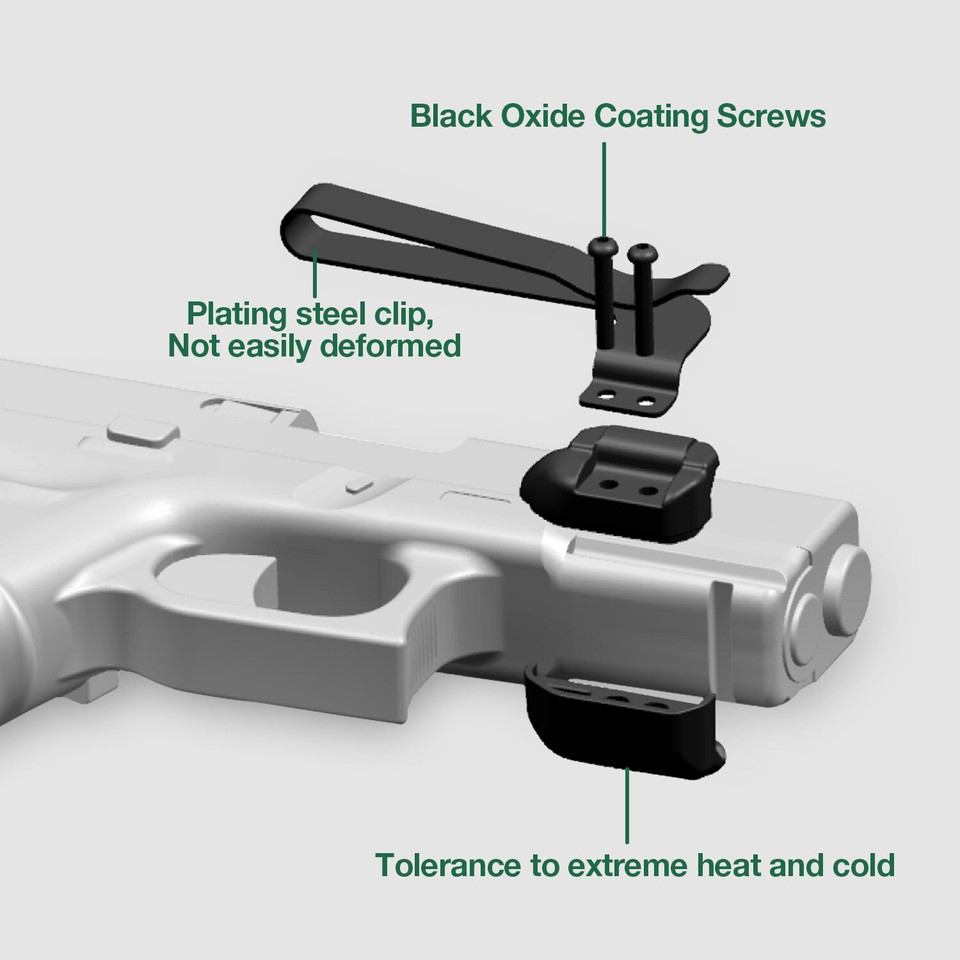 Tactical Scorpion Universal Rail Gun Clip, Low Profile Concealed Carry ...