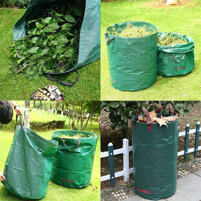 Heavy Duty Garden Waste Bag Reusable Waterproof Refuse Sack for Leaves ...