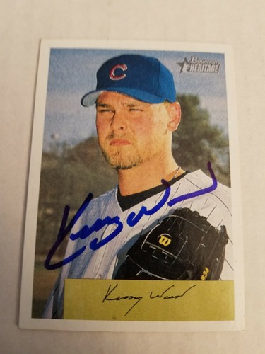 Kerry Wood 2002 Bowman Heritage Signed Autograph Auto Baseball Card ...