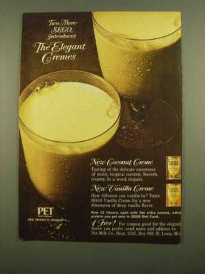 1965 Pet Sego Diet Food Ad - Coconut, Vanilla Cr?me | eBay