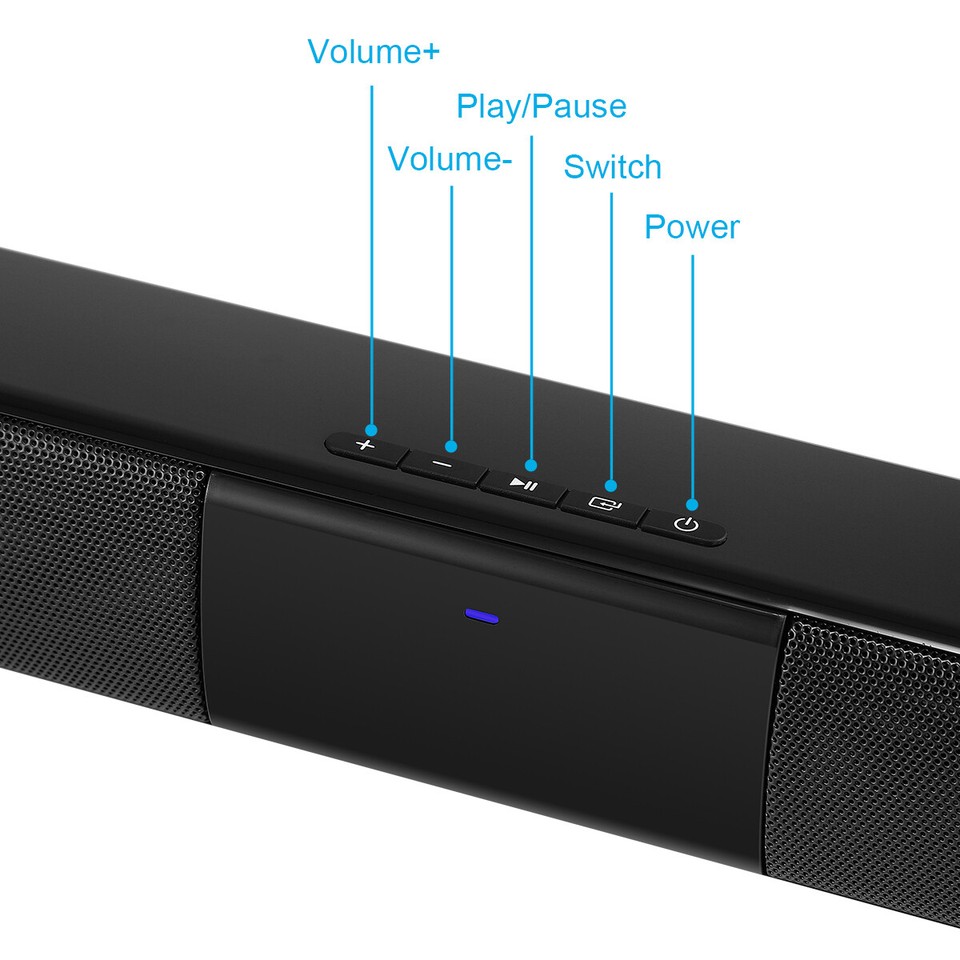 Wireless Sound Bar 4 Speaker System BT Subwoofer TV Home Speaker ...