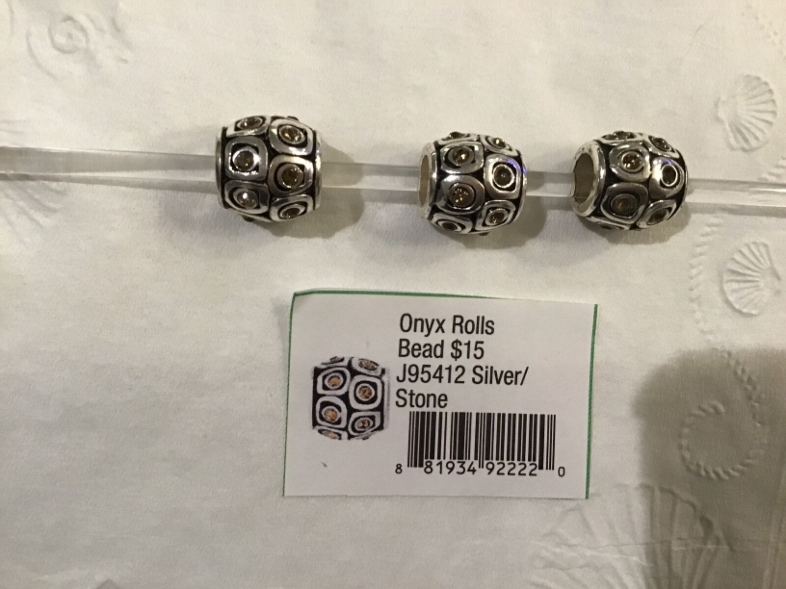 Brighton Onyx Rolls Bead J95412 Silver/Black/ Stone | eBay