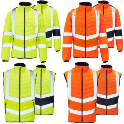 SUPERTOUCH Hi Vis Puffer Jacket Bodywarmer High Visibility 2 Tone ...