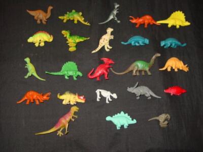 Lot of (23) Vintage & Other DINOSAURS - Mini Plastic Rubber Jurassic ...