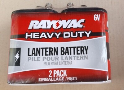 Rayovac Heavy Duty 2-Pack 6V Lantern Battery nib NEW SEALED flashlight ...