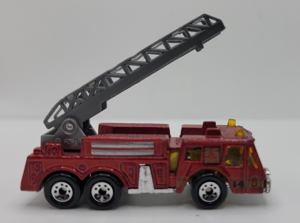 Matchbox Fire Engine 1982 Red with Gray Moving Ladder. | eBay