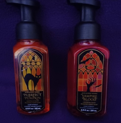 Bath & Body Works Vampire Blood & Purrfect Pumpkin Foaming Hand Soap ...