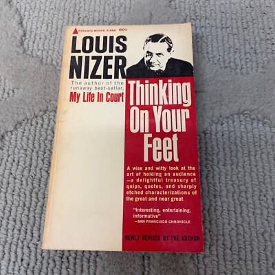 Thinking On My Feet Personal Development Paperback Book by Louis Nizer ...