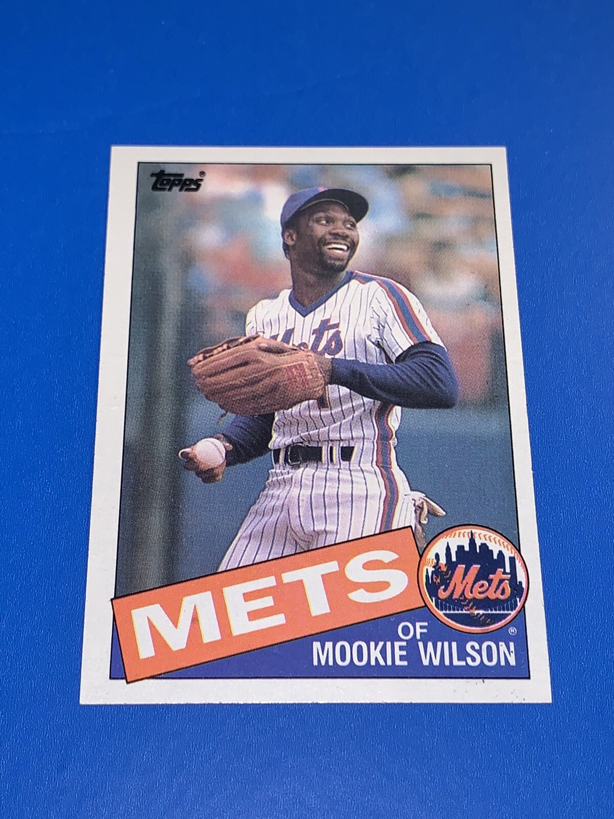 1985 Topps Mookie Wilson Baseball Card #775 New York Mets Set Break NM ...