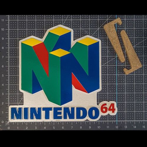 🎮 Nintendo 64 Logo Sign – CNC Engraved Wood Wall Art | Retro N64 Gaming ...
