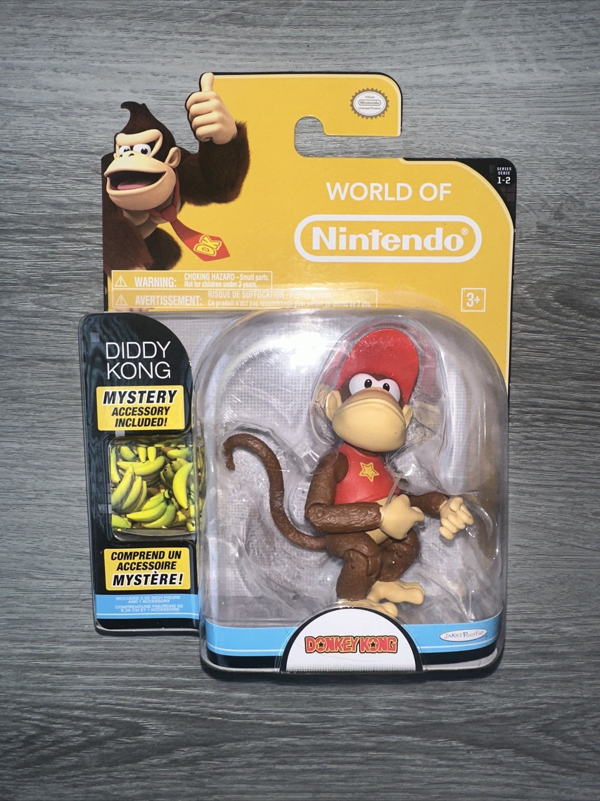 1 Diddy Kong 2 Blue Toad Action Figures 2015 World of Nintendo Jakks ...