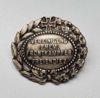 WWI WW1 German Original Iron Cross Pin Association of veteran font line ...