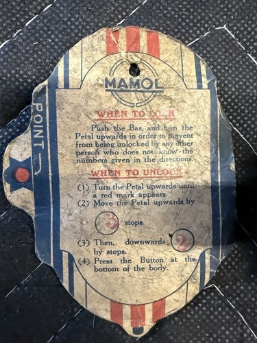 Vintage Bicycle Lock MAMOL Made In Japan | eBay