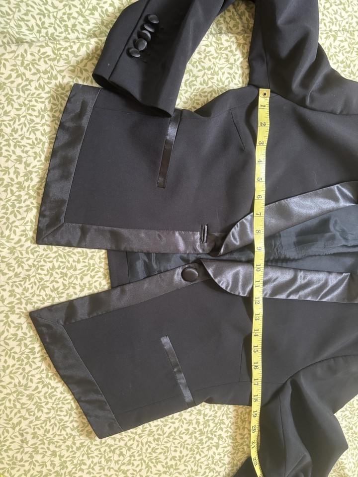 Alain Manoukian Vintage Satin Trimmed Black Jacket | eBay