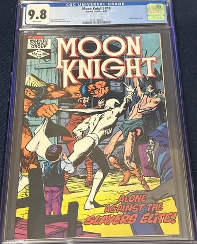1982 MOON KNIGHT #18 CGC 9.8 WHITE Pages Bronze Age MARVEL COMICS ...