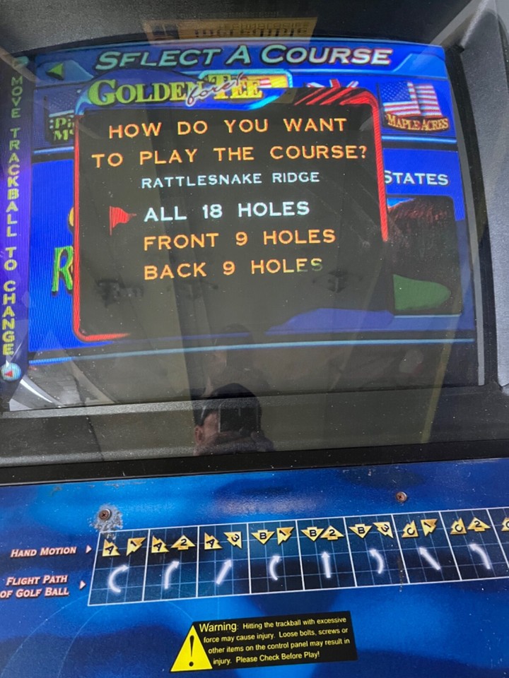 GOLDEN TEE Complete Golf Full Size Arcade Sports Game WORKS GREAT! Fore ...