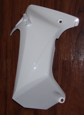 YAMAHA YFZ450R YFZ 450R WHITE LEFT SIDE RADIATOR SHROUD 2014-2024, 1TD ...