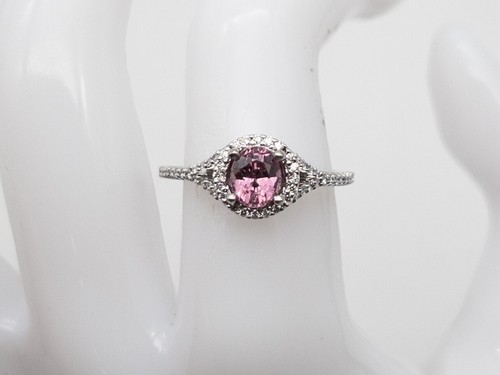 RITANI $6000 2ct Certified NO HEAT Purple Sapphire Diamond 14k White ...