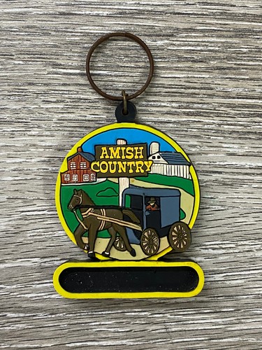Souvenir Vintage Traditional Engraving Amish Country Key Chain Hand ...