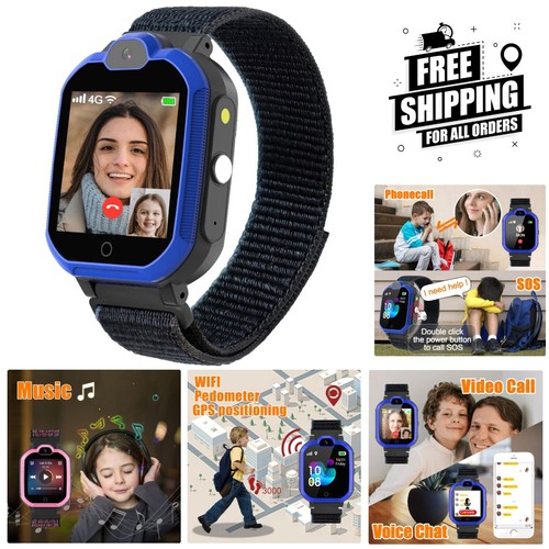 Kids Smart Watch with GPS Tracker & SIM Card - Video Call & SOS Feature ...