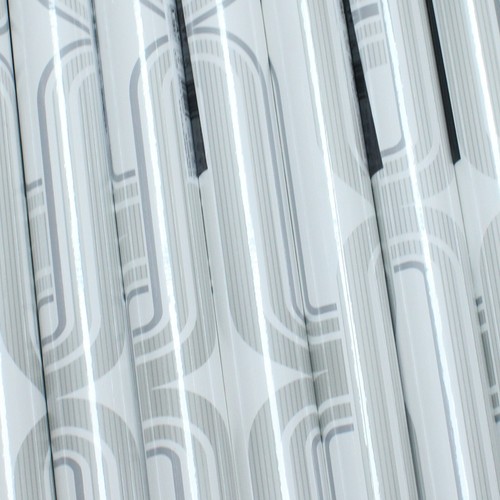 6 Rolls White Grey Wallpapers Geometric Link Chain Effect Slightly ...