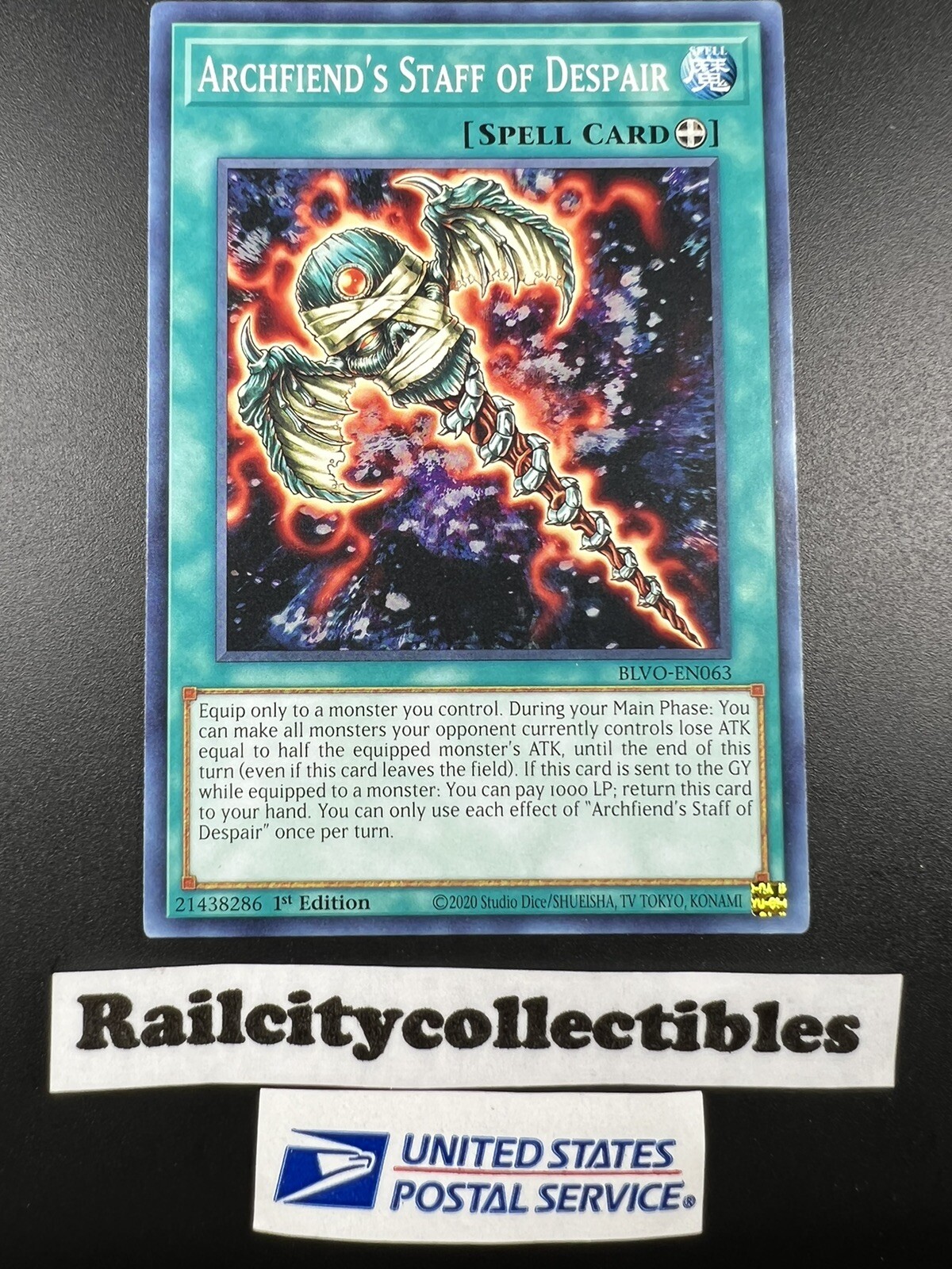 YuGiOh - Blazing Vortex - Archfiend's Staff of Despair - BLVO-EN063 ...