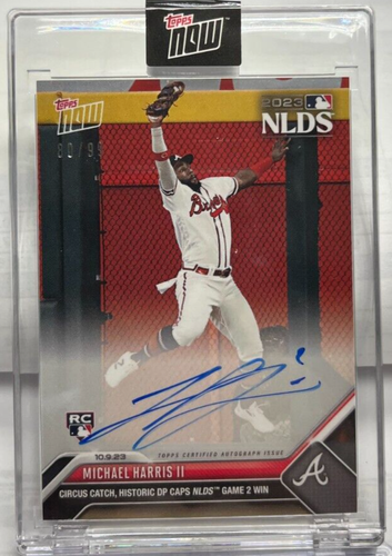 Michael Harris II 10/9/2023 Topps Now MLB NLDS Autograph Auto RC #d 80/ ...