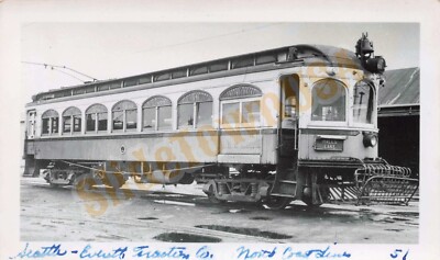 Vtg Trolley / Streetcar Photo Seattle Everett Traction Co. P00247 | eBay