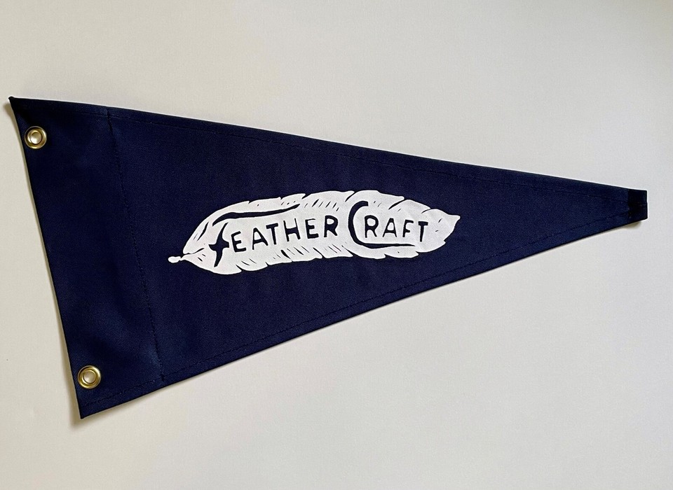 Feathercraft Vintage Style Boat Flag Pennant Nautical Feather Craft ...