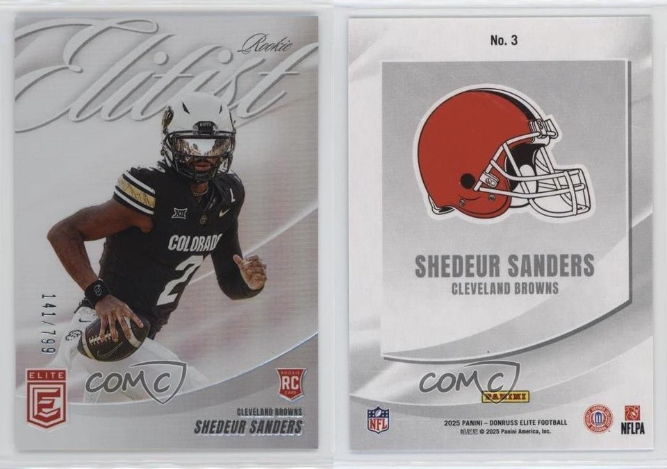 2025 Panini Donruss Elite Rookie Elitist 141/799 Shedeur Sanders #3 RC ...