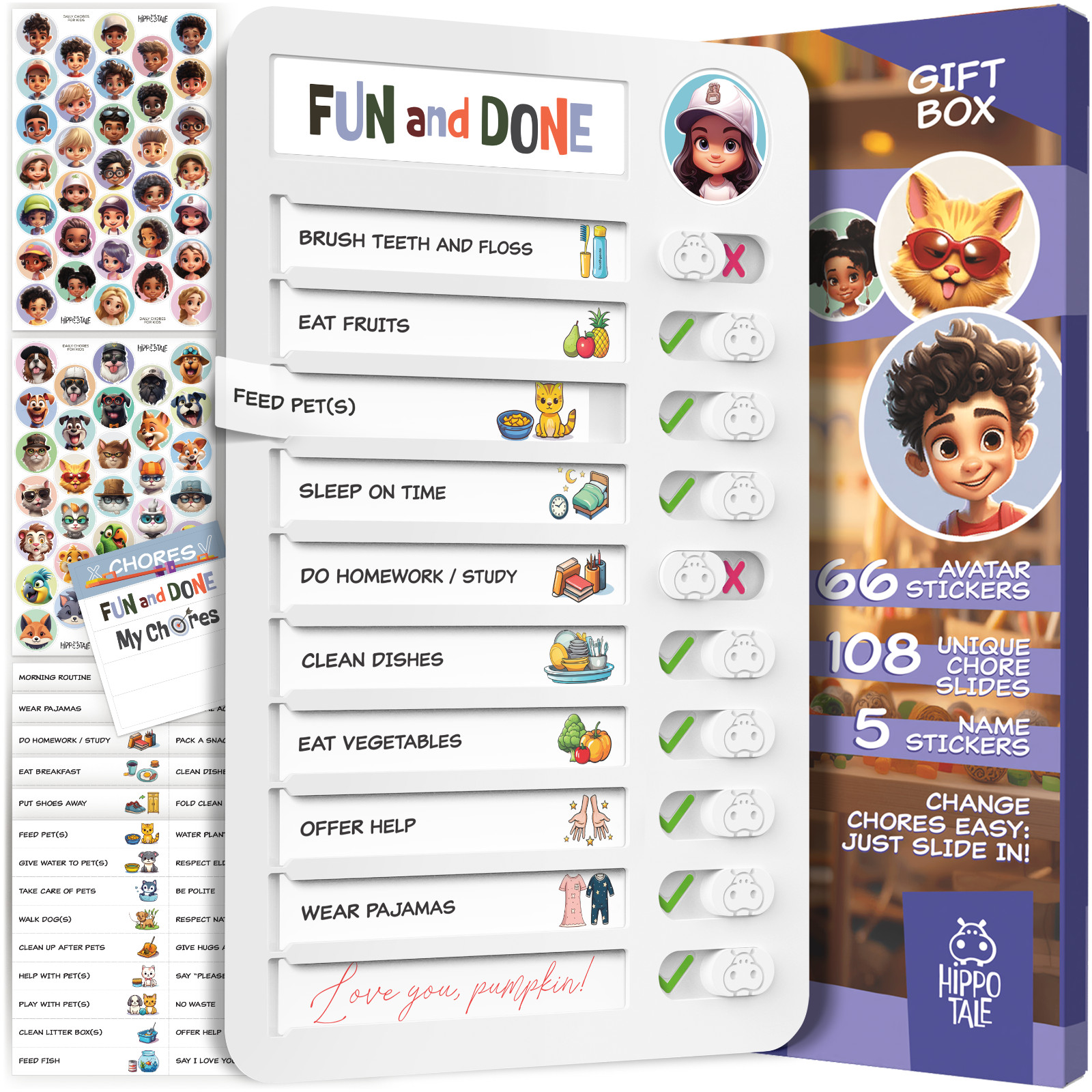 Magnetic Chore Chart for Kids Daily Routine Chart Visual Schedule Checklist