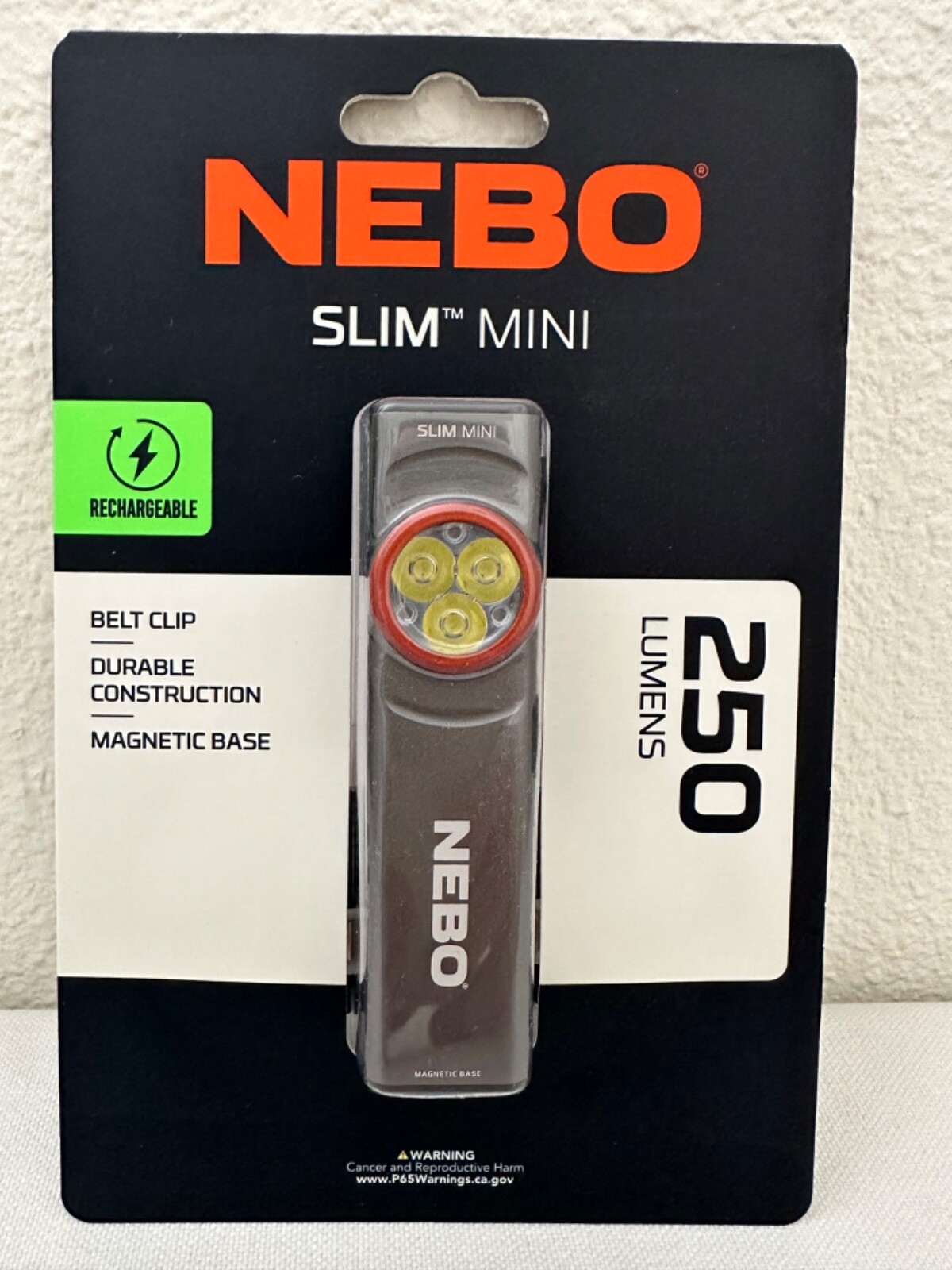 Nebo Slim Li-Ion Mini Rechargeable LED Flashlight 250 Lumens - NEB-FLT ...