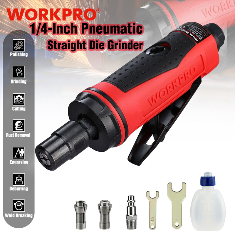 WORKPRO Air Die Grinder 1/4" Pneumatic Straight Die Grinder 25000RPM ...