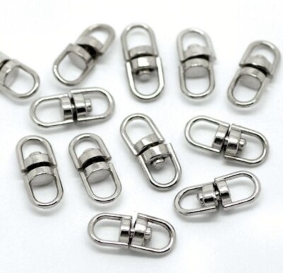 12 SWIVEL Connectors for Lanyards ~ Key Chains 16mm x 7mm Jewelry ...