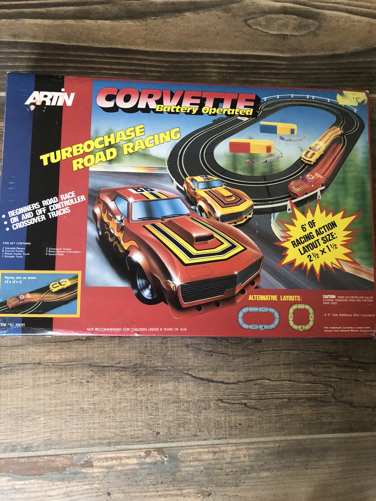 🇺🇸💪🚘 Corvette Turbo Chase Road Racing Race Set Speedtrak...Vintage | eBay