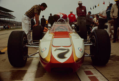 Bobby Unser Chuck Stevenson's Offenhauser Huffaker 66 RACING OLD PHOTO ...