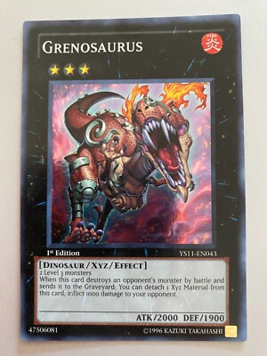 Yu-Gi-Oh Grenosaurus 1st Edition YS11-EN043 - LP | eBay