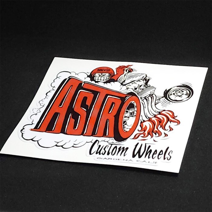 Astro Custom Wheels Vintage Style DECAL, Vinyl STICKER, racing, hot rod ...