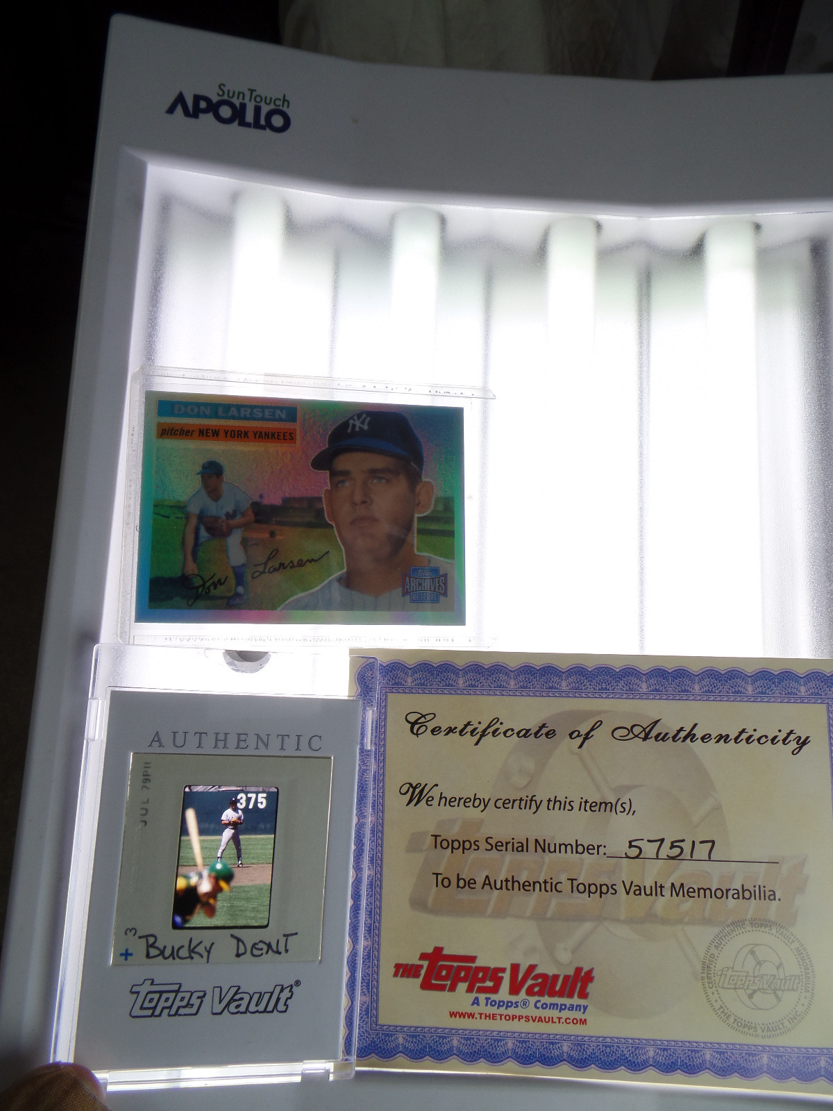 Bucky Dent LOT 1/1 1979 TOPPS Vault SLIDE Negative with Don Larsen ...