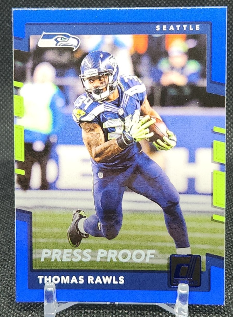 2017 Panini Donruss - Press Proof Blue #155 Thomas Rawls for sale ...