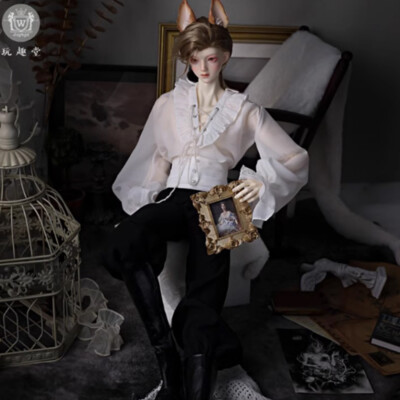 Full Set 1/3 BJD Doll SD Male Boy Resin Ball Doll Joint Fox White Shirt ...