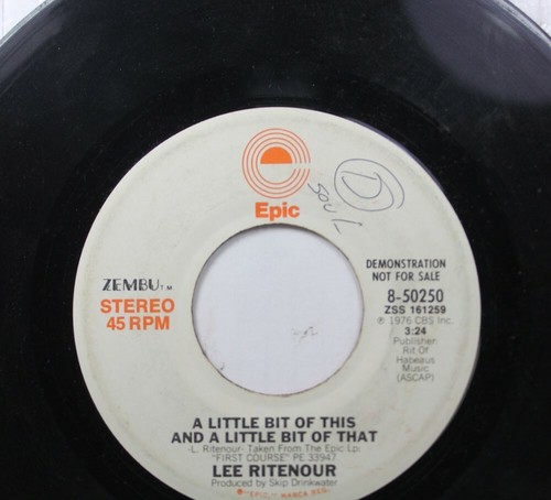 Pop Promo 45 Lee Ritenour - Un Petit Bit De This et Que / A Li | eBay