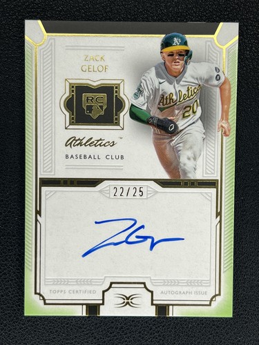 2024 Topps Definitive Zack Gelof RC Rookie Auto Green 22/25 Club FJ5LS ...