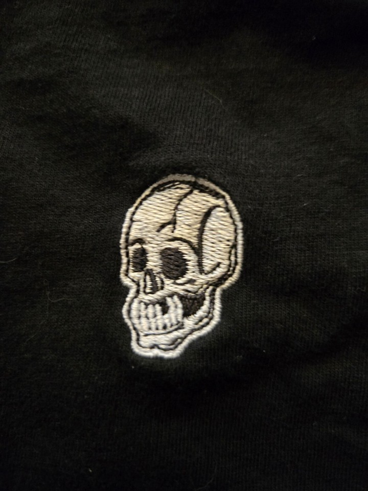 Taco Tuesday Men’s M Black T Shirt Embroidered Skull And Skeleton Roses ...