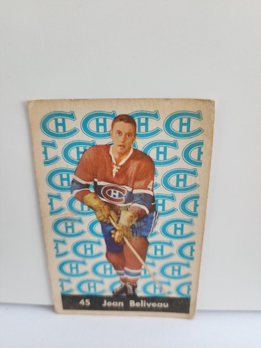 1960-61 Parkhurst MONTREAL CANADIENS JEAN BELIVEAU # 45 | eBay