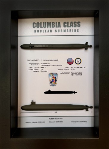 Columbia Class Submarine Shadow Display Box, 6" x 8", Black | eBay