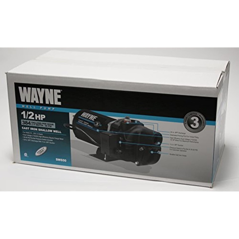 WAYNE SWS50 1/2 HP Cast Iron Shallow Well Jet Pump 40066106117| eBay